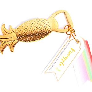 Kinteshun Pineapple Bottle Opener for Wedding Party Favor (12pcs,Golden Tone)