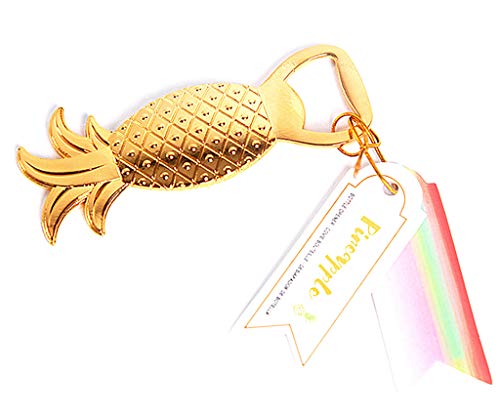 Kinteshun Pineapple Bottle Opener for Wedding Party Favor (12pcs,Golden Tone)