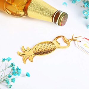 Kinteshun Pineapple Bottle Opener for Wedding Party Favor (12pcs,Golden Tone)