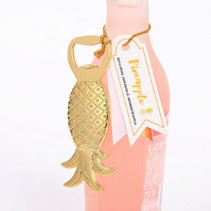 Kinteshun Pineapple Bottle Opener for Wedding Party Favor (12pcs,Golden Tone)