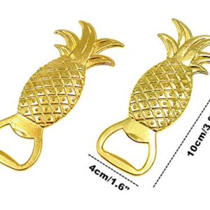 Kinteshun Pineapple Bottle Opener for Wedding Party Favor (12pcs,Golden Tone)