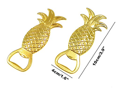 Kinteshun Pineapple Bottle Opener for Wedding Party Favor (12pcs,Golden Tone)