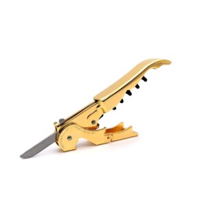 pulltap's genuine slider 900 corkscrew wine key bottle opener (oro - gold 24k full gold)