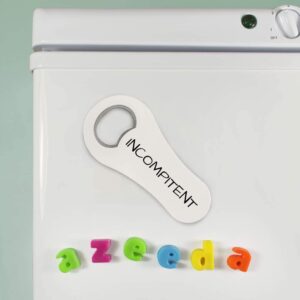 Azeeda 'Incompitent' Bottle Opener Fridge Magnet (BO00072516)