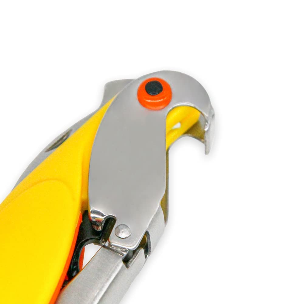 Parrot Beer Bottle Opener Stainless Steel Corkscrew for Dad Husband Girlfriend Boyfriend Man Woman Funny Novelty 2 Packs (two yellow)