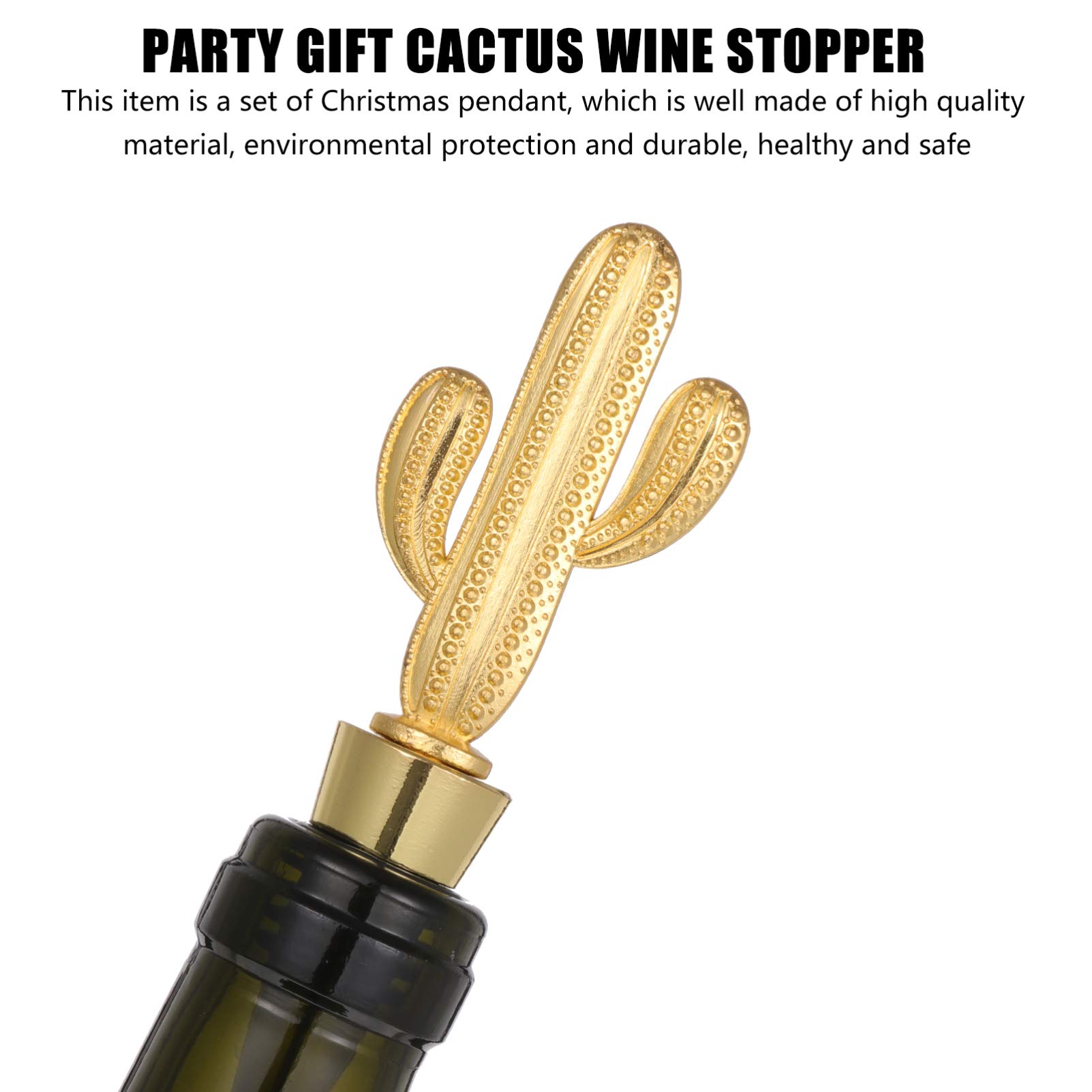 SOIMISS 2pcs Cactus Wine Stopper Champagne Stopper Gift Souvenirs Fancy Plant Wine Bottle Stopper for Bar Restsurant Home Wedding Christmas Party