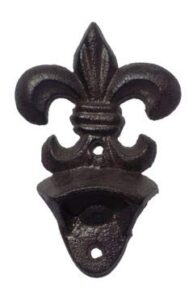 midwest craft house bottle opener mardi gras new orleans fleur de lis cast iron home bar mountable