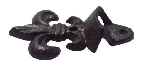 MIDWEST CRAFT HOUSE Bottle Opener Mardi Gras New Orleans Fleur De Lis Cast Iron Home Bar Mountable