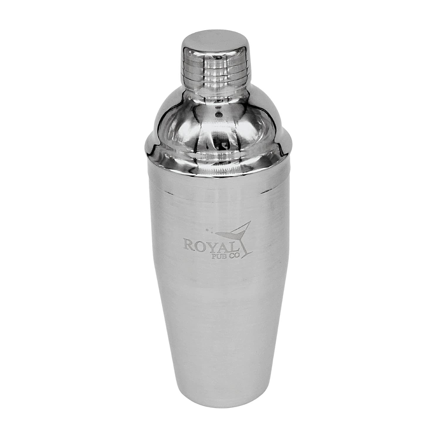 Generic Royal Pub Co Large Capacity 25 oz. Bar Shaker,Stainless Steel Cocktail Shaker for Impressive Mixology/Martini Shaker with Built In Strainer for Bartending/Home Bar accessory,Silver,Cobbler