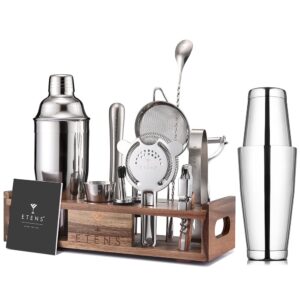 etens boston shaker and cobbler bartender kit bundle