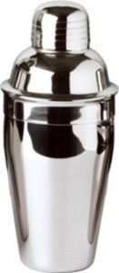 franmara 8405-bx 12 ounce stainless steel cocktail shaker set with smooth chrome design