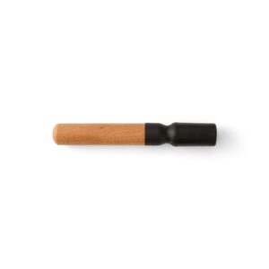 rabbit 2-in-1 muddler & citrus reamer, beech cocktail muddler, made from solid oiled, wood/black