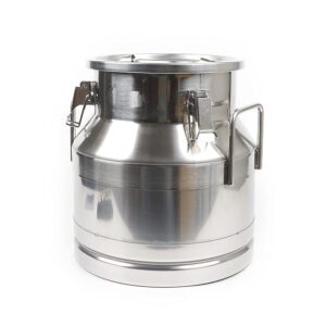 DNYSYSJ Stainless Steel Milk Can Milk Transport Storage Canister Can Milk Bucket Heavy Duty Wine Pail Liquid Storage Silicone Seal (3 Gallon)