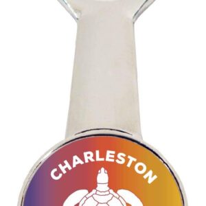 Charleston South Carolina Rainbow Turtle Design Souvenir Magnetic Bottle Opener