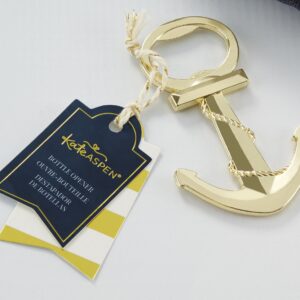 Kate Aspen Anchor | Perfect Party Favor for Nautical Themed Events Bottle Opener, One Size, Gold