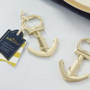 Kate Aspen Anchor | Perfect Party Favor for Nautical Themed Events Bottle Opener, One Size, Gold