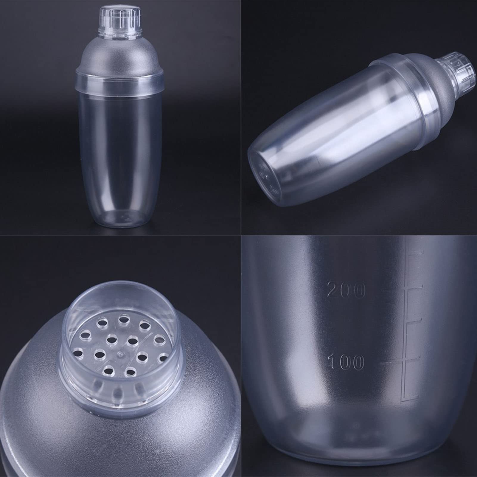 Shaker Bottle 700cc Cocktail Great Anti-leakage Transparent Milk Tea Drink PC Shaking Container Tool with Comfortable Grip for Club Home Use