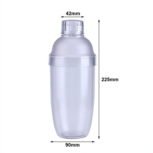 Shaker Bottle 700cc Cocktail Great Anti-leakage Transparent Milk Tea Drink PC Shaking Container Tool with Comfortable Grip for Club Home Use