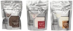 rokz winter cocktail sugars - drink rimmers in peppermint, chocolate & caramel vanilla, 3 pk