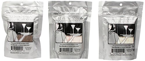 rokz Winter Cocktail Sugars - drink rimmers in Peppermint, Chocolate & Caramel Vanilla, 3 pk