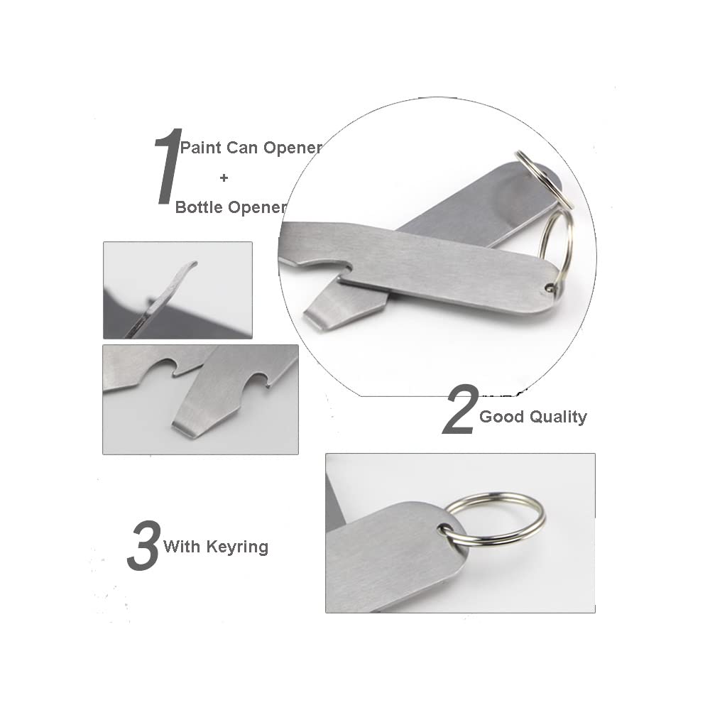 3 Pack Paint Can Opener,Stainless Steel Paint Can Opener Tool,New Model Metal Paint Can Opener Bottle Opener