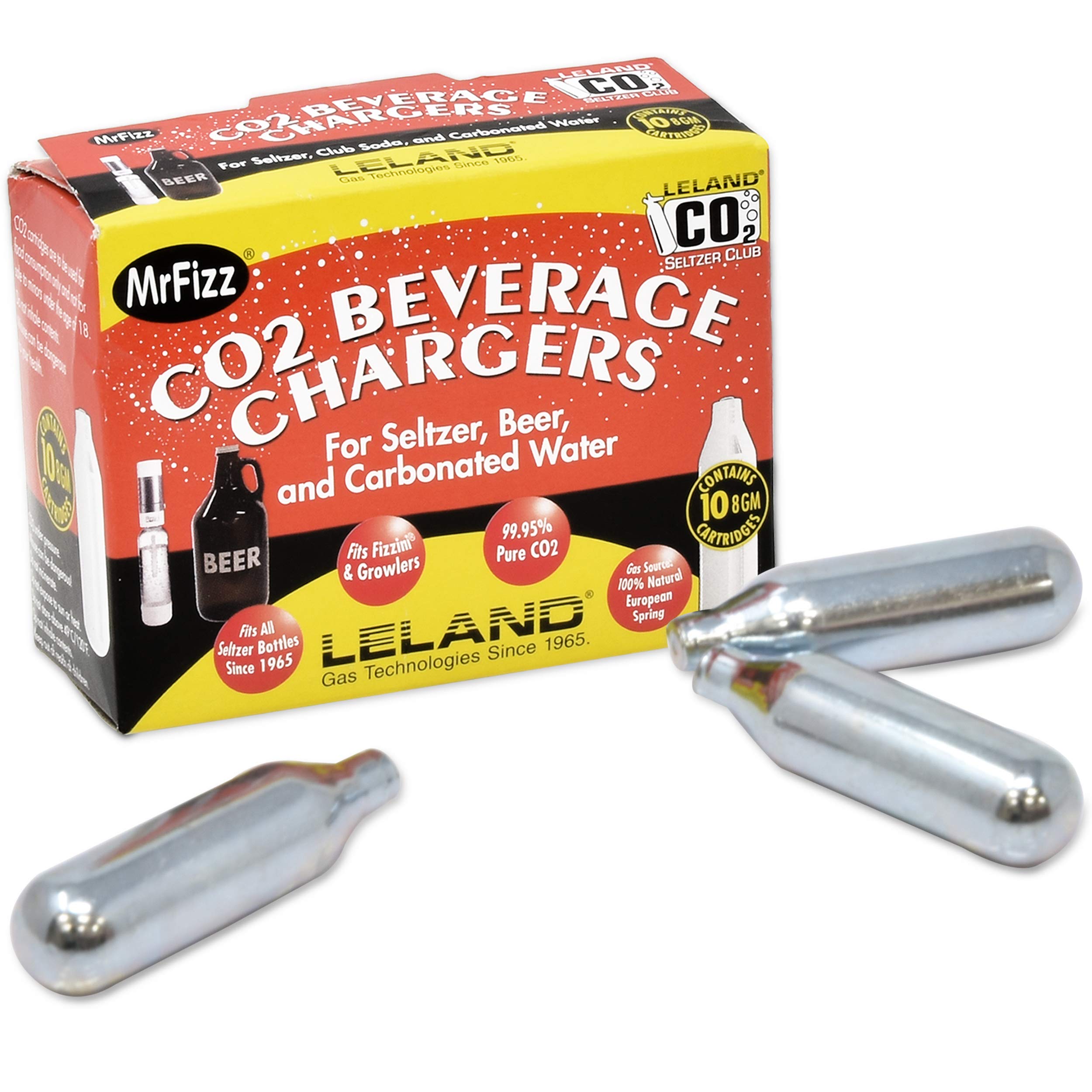 120 Leland Mr Fizz 8 Gram Soda Chargers Compatible With All 1 Liter/Quart Soda Siphons