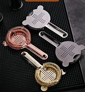 Cocktail Strainer,hawthorne strainer,Stainless Steel Bar Strainer, Bar Tool Drink Strainer with 100 Wire Spring for Professional Bartenders and Mixologists Professional for Bar Restaurant Home