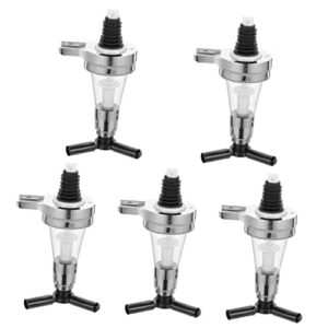 upkoch 5pcs drinkware wine juice holder down beer drinking nozzle bracket home bar mounted ration bottle pour cocktail butler rack for wall pourer upside revolving beverage spout