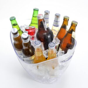 8L Large Ice Buckets Clear Acrylic Drink Bucket Beverage Tub Wine Champagne Bucket for Parties and Home Bar