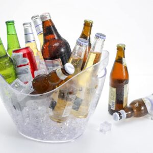 8L Large Ice Buckets Clear Acrylic Drink Bucket Beverage Tub Wine Champagne Bucket for Parties and Home Bar