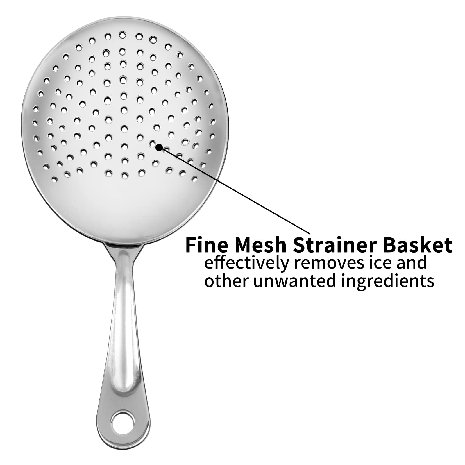 Hawthorne and Julep Cocktail Strainer Set - Stainless Steel Bar Strainer for Bartending, Bar Tool Drink Strainer for Bartenders and Mixologists