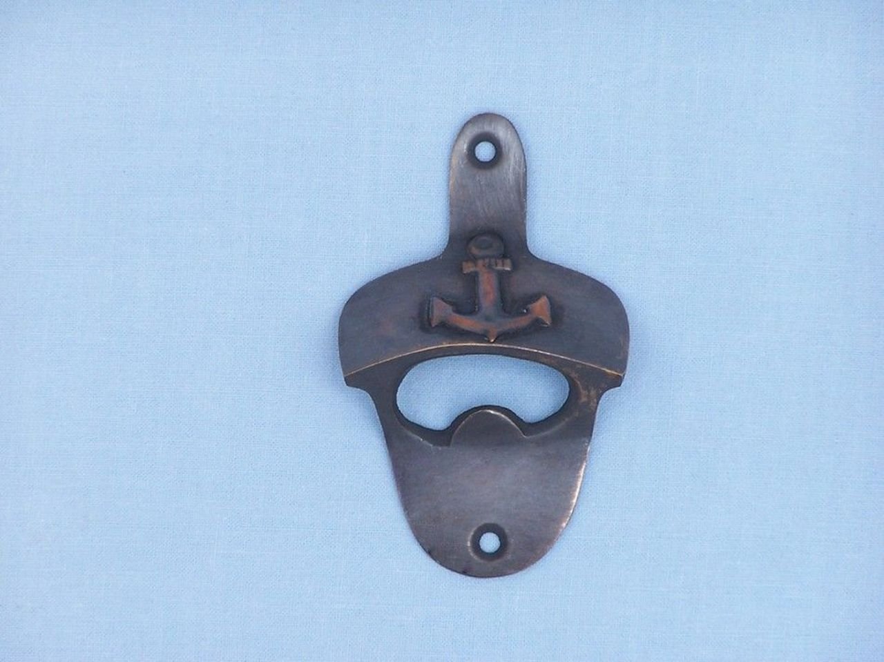 Hampton Nautical MC-2101AC Antique Copper Wall Mounted Anchor Bottle Opener 3" Nautical Home Decoration