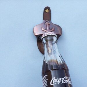 Hampton Nautical MC-2101AC Antique Copper Wall Mounted Anchor Bottle Opener 3" Nautical Home Decoration