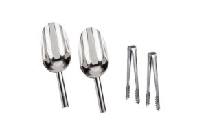 sweet candy buffet ice tongs & scoops (silver-2 set)