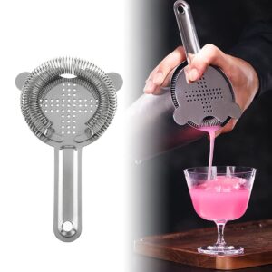 DGHAOP Cocktail Strainer Ice Cube Filter Stainless Steel Bar Strainers Cocktail Professional Bar Tools