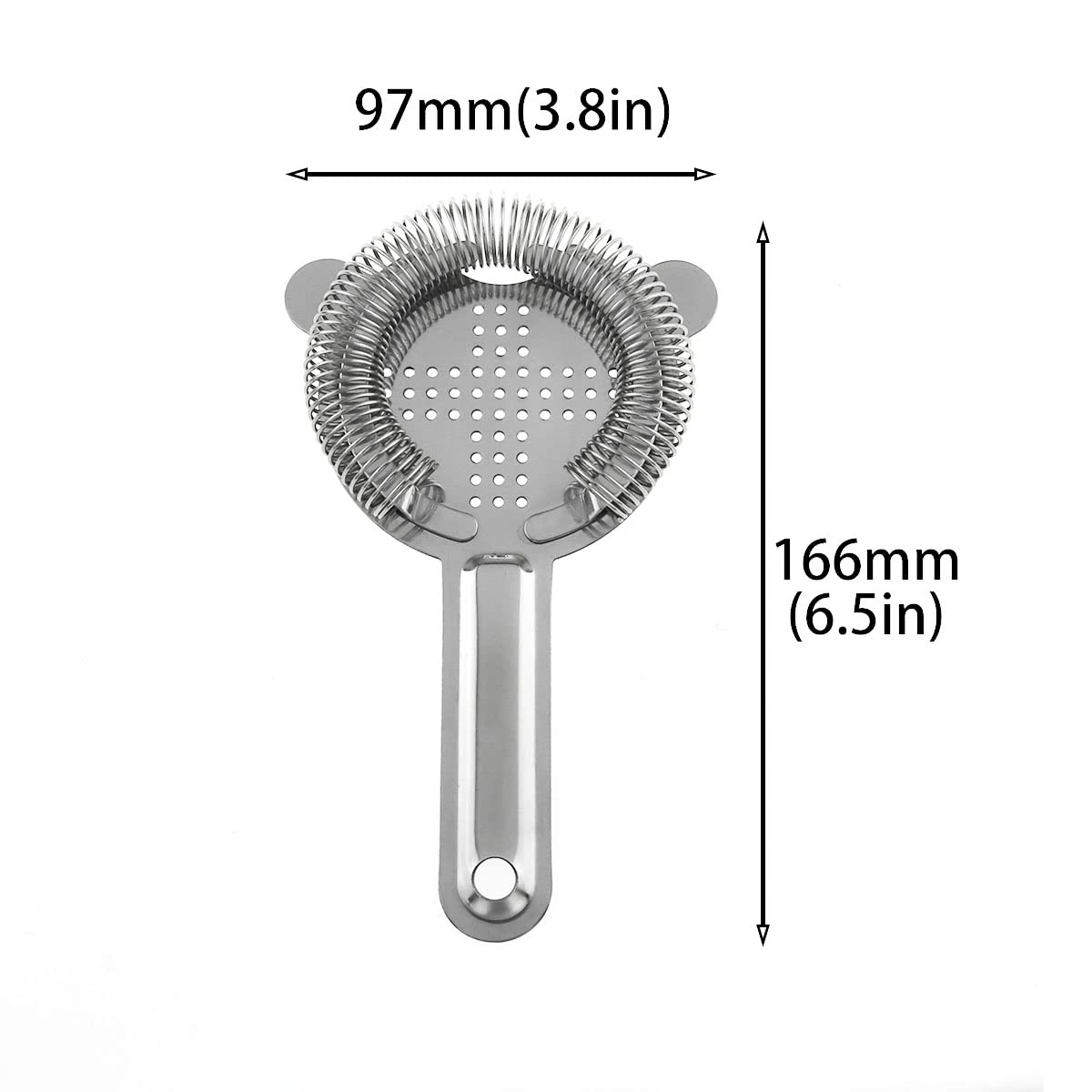 DGHAOP Cocktail Strainer Ice Cube Filter Stainless Steel Bar Strainers Cocktail Professional Bar Tools