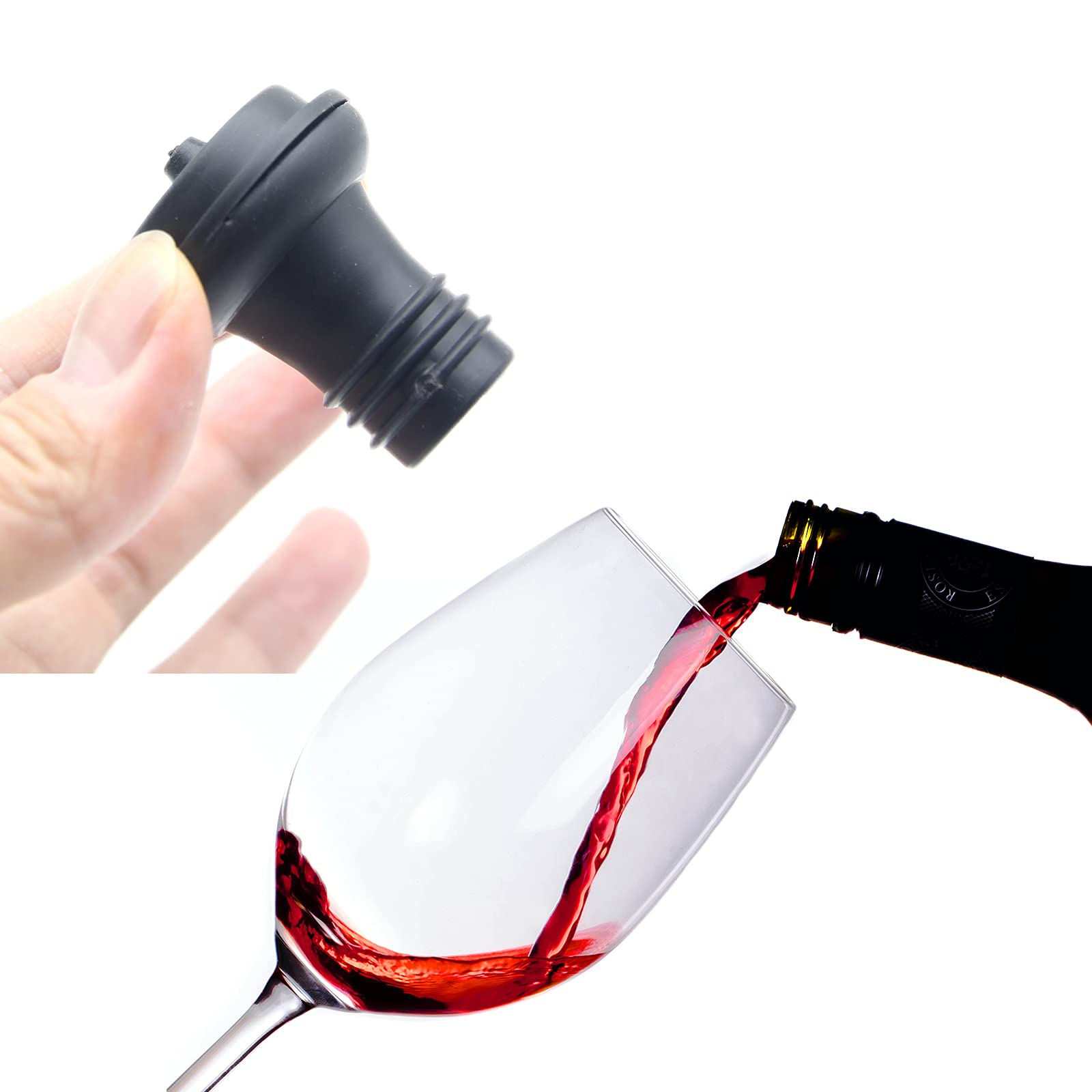 Wine Bottle Stopper, Wine Saver Vacuum Stoppers, Wine pump Vacuum Stoppers, Pack of 12, Rubber Wine Stoppers for Wine Saver Vacuum Pump Preserver, Solid stoppers Fit Every Bottle, ​Keep Wine Fresh