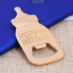 Pack of 36 Baby Shower Favors for Guest Supplies Poppin Bottle Bottle Opener Baby Shower Favor for Boy Baby Shower Souvenirs Decorations by WeddParty (Blue, 36)