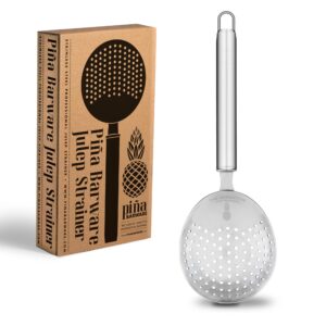 Piña Barware's The Lexington - Stainless Steel Commercial Julep Style Cocktail Bar Strainer, Brushed Finish 1 Pack