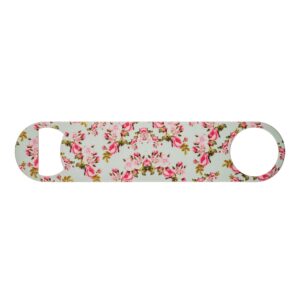 Vintage Flower Pattern Powder Coated Steel Bottle Opener