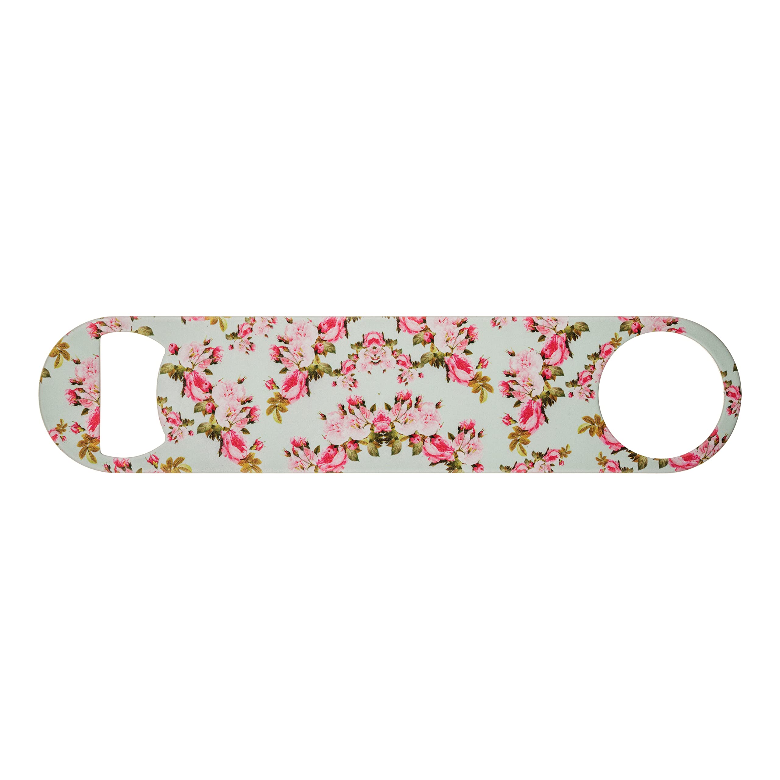 Vintage Flower Pattern Powder Coated Steel Bottle Opener