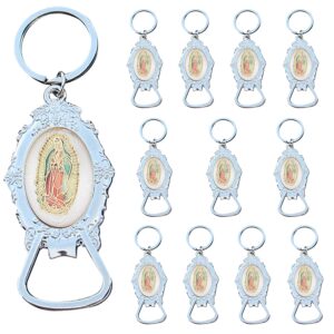 12 pcs our lady of guadalupe bottle opener keychain baptism favor first communion gift recuerdos de bautizo