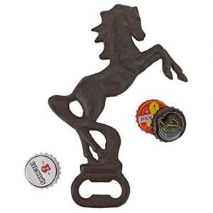 design toscano wild stallion horse cast iron bottle opener