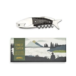 two's company finest catch 3-in-1 bottle tool opener in gift box