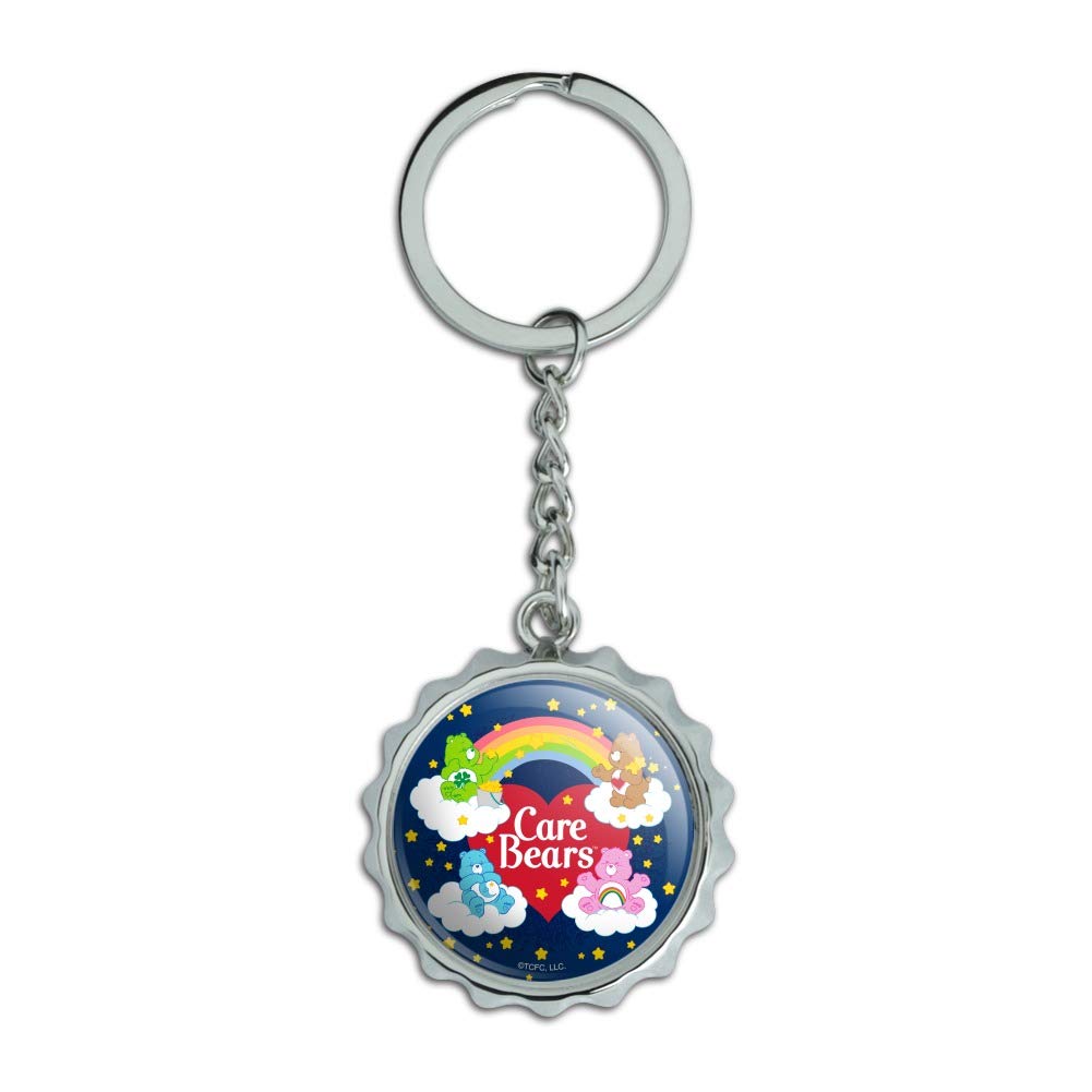 Care Bears Classic Logo Group Keychain Chrome Plated Metal Pop Cap Bottle Opener