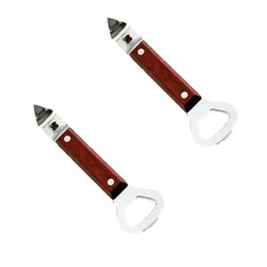 norpro 400 can punch bottle opener, brown (2 pack)