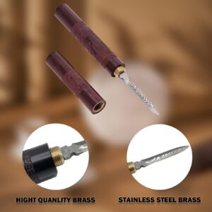 A/A Stainless Steel Tea Set Accessories Carving Knives Puer Tea Knife Professional Tool for Prying Puer Tea Cakes Ice Pick for Breaking Ice (Brown)