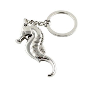 arfuka bottle opener keychain metal 3d seahorse pendant beer opener beverage soda beer bartender bottle opener keyring christmas birthday gift for men and women silver