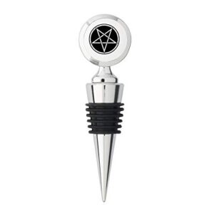 pentagram circle metal steel bottle stopper winestopper