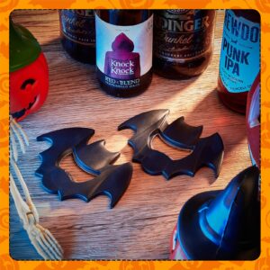 2 Pcs Bat Bottle Opener Fridge Magnet, Christmas Gift Beer Bottle Openers, Magnet Bottle Opener Gift for Christmas Birthday Party Supplies Kitchen